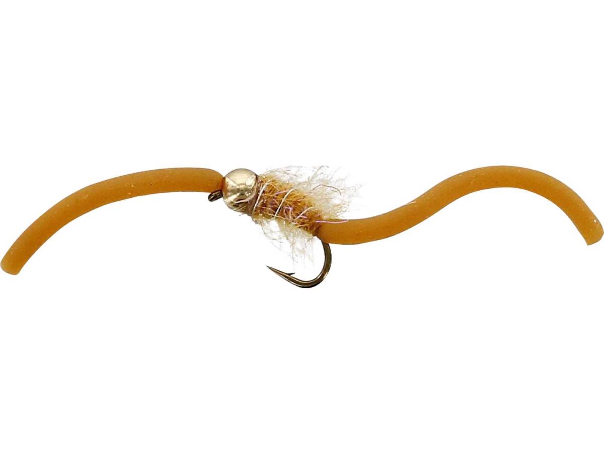 Unique Flies SQUIRMITO EARTHWORM TAN DAIICHI 1120 #12, 3,79