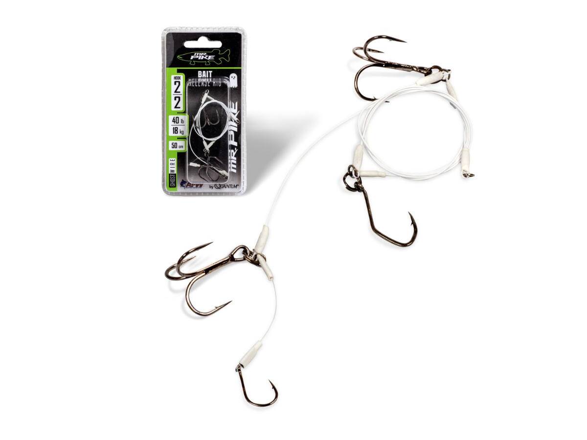 Quantum Mr. Pike Ghost Traces Bait-Release-Rig 50cm, 7,50